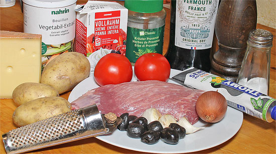 Rezept: Schweinsschnitzel provençale mit Gratin dauphinoise - Rollis ...