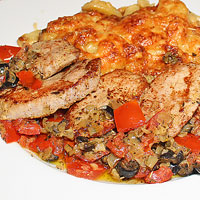 Rezept: Schweinsschnitzel provençale mit Gratin dauphinoise - Rollis ...